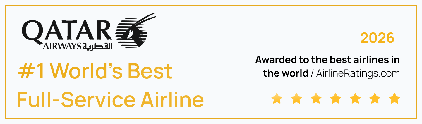 Qatar Airways is named World's Best Airline for 2026 by AirlineRatings ...